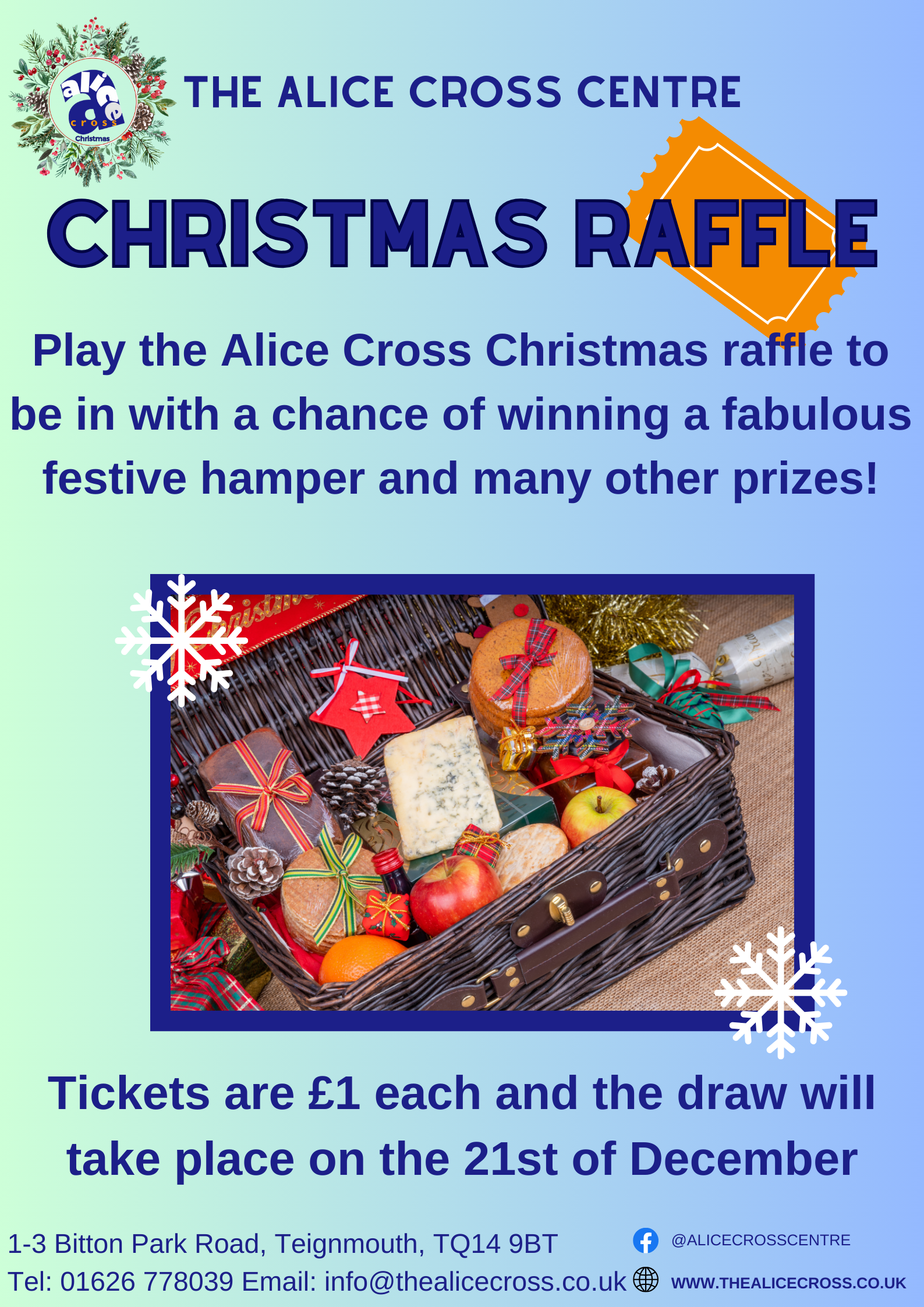 The Alice Cross Christmas Raffle - Alice Cross Centre