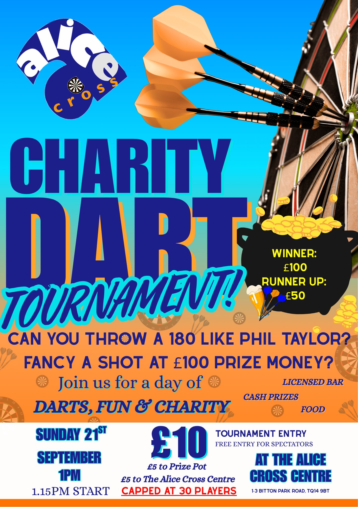 Charity Darts Tournament - Alice Cross Centre
