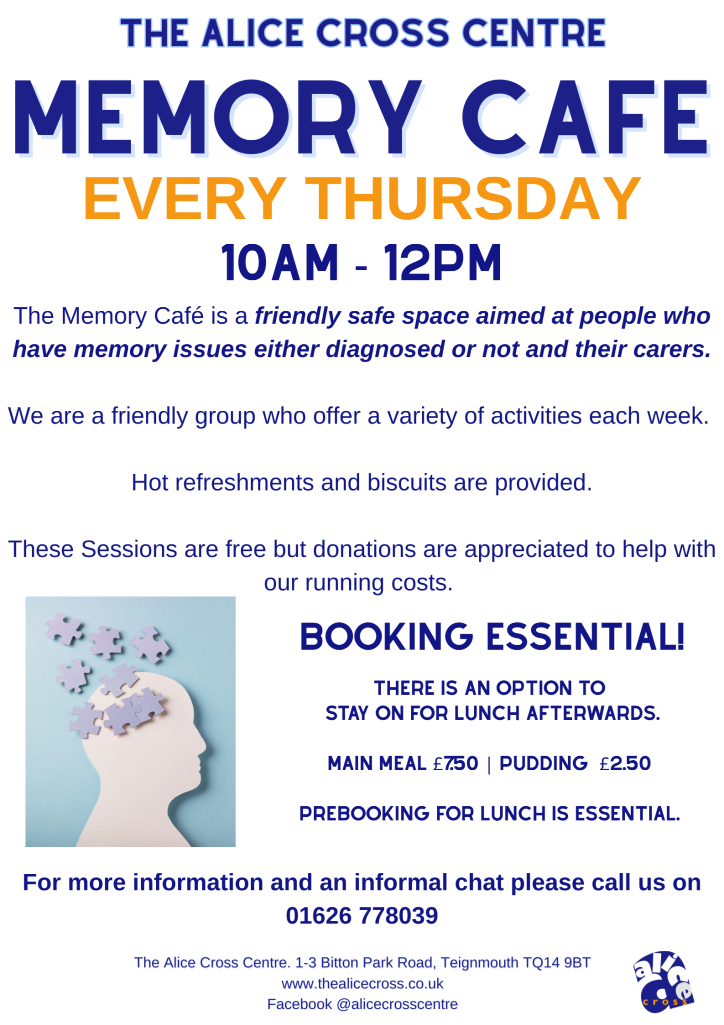 Alice Cross Memory Cafe - Alice Cross Centre
